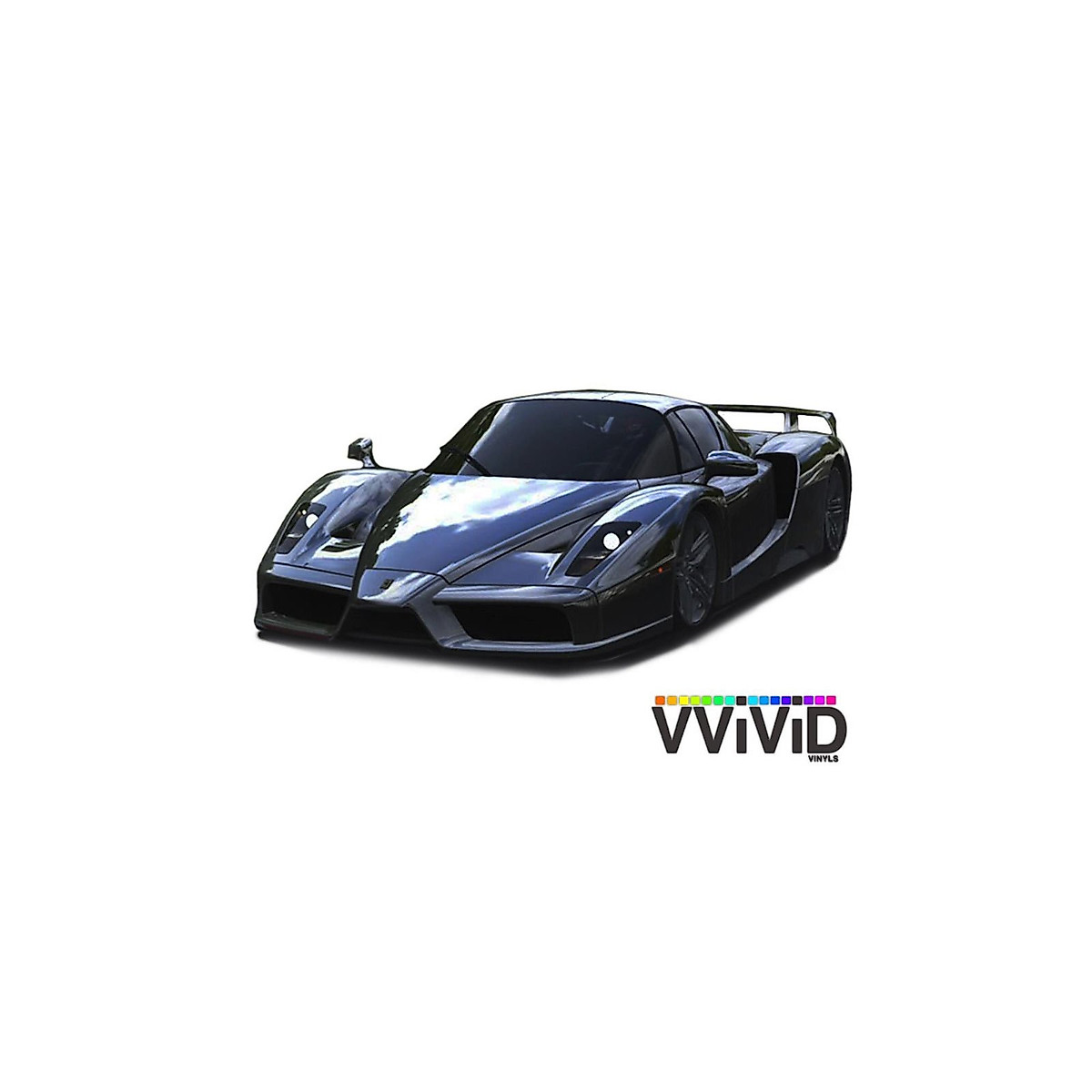 VViViD Standard Gloss Chrome Black Vinyl Wrap Adhesive Film Roll (1.5ft x 5ft)