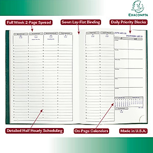 Quo Vadis 2024 Refill For Visual Planner - Time Management Appointment Organizer