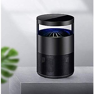 Indoor Insect Trap - Catcher & Killer for Gnat, Mosquito, Fruit Flies - Catch Insects Indoors with Suction and Light - Non-Zapper (Black)