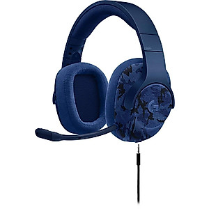 Logitech G433 7.1 Wired Gaming Headset with DTS Headphone: X 7.1 Surround for PC, PS4, Pro, Xbox One, S, Nintendo Switch – Camo Blue
