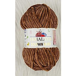 Himalaya Dolphin Baby 4 Skein Knitting Yarn 4x100 Gram (14,11 oz) Baby Blanket amigurumi Yarn Super Bulky 524 yds Velvet Yarn, Himalaya Yarn, Baby Yarn, Crochet Yarn Velvet Yarn (80337)