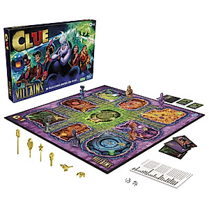 Hasbro Gaming Clue: Disney Villains Edition Board Game for Kids Ages 8+, 2-6 Players (Amazon Exclusive)