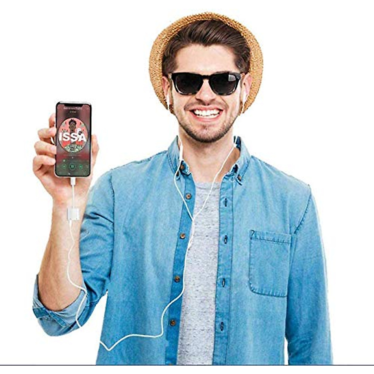 iPhone Headphones Adapter, 3 Pack [Apple MFi Certified] Lightning to 3.5mm Headphone/Earphone Aux Audio + Charge Jack Adapter Dongle Splitter Compatible with iPhone 14 13 12 11 XS XR X 8 7 6 iPad