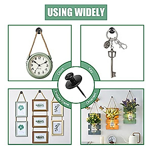 Assenic 32PCS Picture Hanger Nails, Double Headed Push Pins Used for Hanging Picture Photo Ornament Clock Key , Picture Hanging Hardware Convenient and Suitable for Home Office and School Decoration.