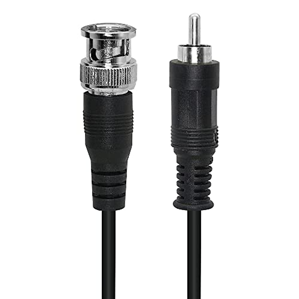 PNGKNYOCN BNC to RCA Adapter Cable RCA Male to BNC Male 75 Ohm Coaxial Composite Video Connector Cable for Surveillance CCTV Camera System(1M)
