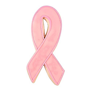 R & M Polyresin Coated Ribbon Cookie Cutter, 3.75-Inch, Pink