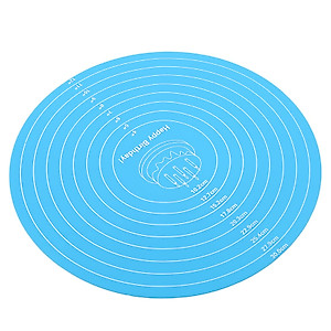 ShanLily Round Silicone Baking Mats For 12 Inch Cake Pan, Food Grade, Non-Stick, Reusable Silicone Mat For Baking Pan For Bread/Tortilla/Pastry