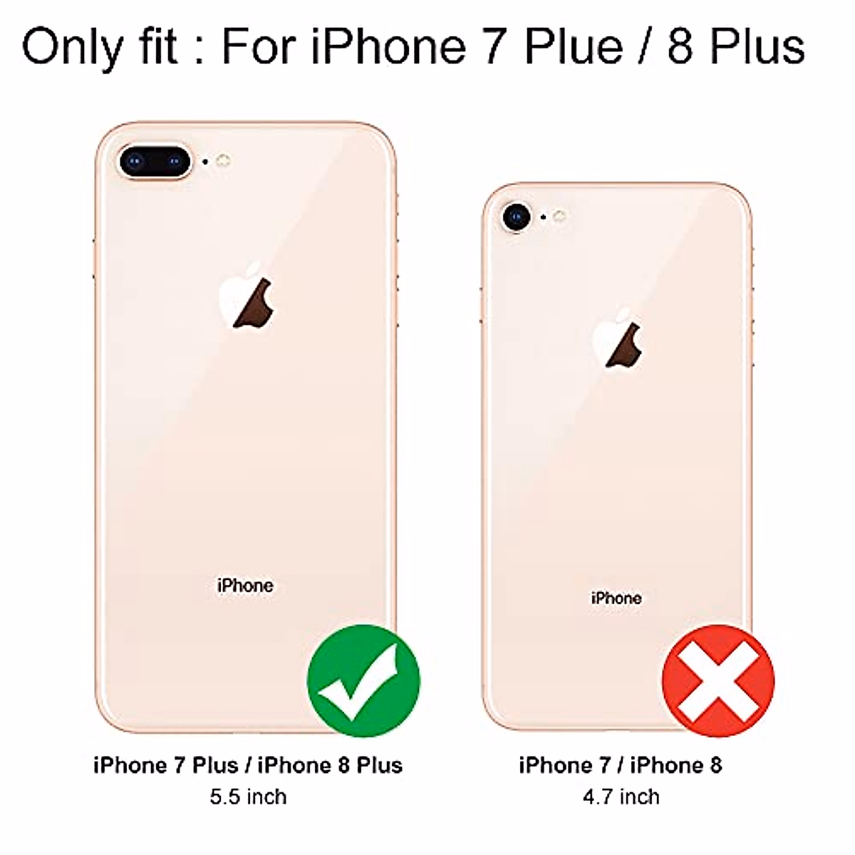 LSL Compatible with iPhone 8 Plus Case iPhone 7 Plus Case Black Butterfly Pattern Deign Soft TPU Bumper Anti-Drop Protective Slim Clear Cover for iPhone 8 Plus/iPhone 7 Plus 5.5 Inch