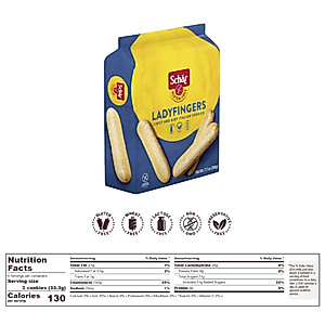 Schar - Lady Fingers - Certified Gluten Free - No GMO's, Lactose, Wheat or Preservatives - (7.1 oz) 2 Pack