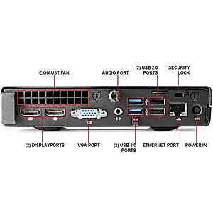 HP Elite 600 G1 Micro Desktop Computer Ultra Small Tiny PC (Intel Core i3-4160T, 8GB Ram, 500GB HDD, WiFi, USB 3.0) Win 10 Pro (Renewed)