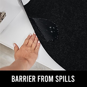 GORILLA GRIP LeakGuard Non-Adhesive Under Sink Mat for Kitchen Cabinet, Waterproof Quick Dry Shelf Liner, Durable Absorbent Felt Mats for Bathroom Sinks, Cabinets, Dresser, Easy to Trim, 24x30 Black
