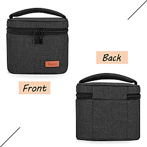 CURMIO Breastmilk Storage Bag for 4 Bottles up to 5 Oz, Insulated Mini Cooler Bag for Baby Bottles, Bottle Warmer On the Go for Daycare, Bag Only, Black