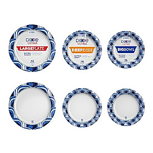 Dixie Ultra, Extra Large Paper Bowls, 32 Oz, 16 Count, Microwave Safe, Disposable Bowls Great For Hearty One-Course Meals