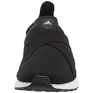 adidas Women's Ultraboost DNA Running Shoe, Black/Black/Acid Orange (Slip-on), 8.5