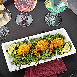 Restaurantware Bar Lux 16 Inch Serving Tray, 1 Round Server Tray - Non-Slip, Raised Edges, Black Plastic Waiter Tray, For Homes, Bars, Restaurants, or Catered Events, Serve Drinks & Meals