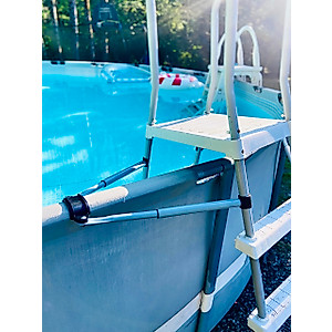 Above Ground Swimming Pool Ladder Latch **Sold as Set** Ladder Anchor Safety Stabilizer Pool Frame Reduce Injury**Stop Wear On Your Pool Liner**