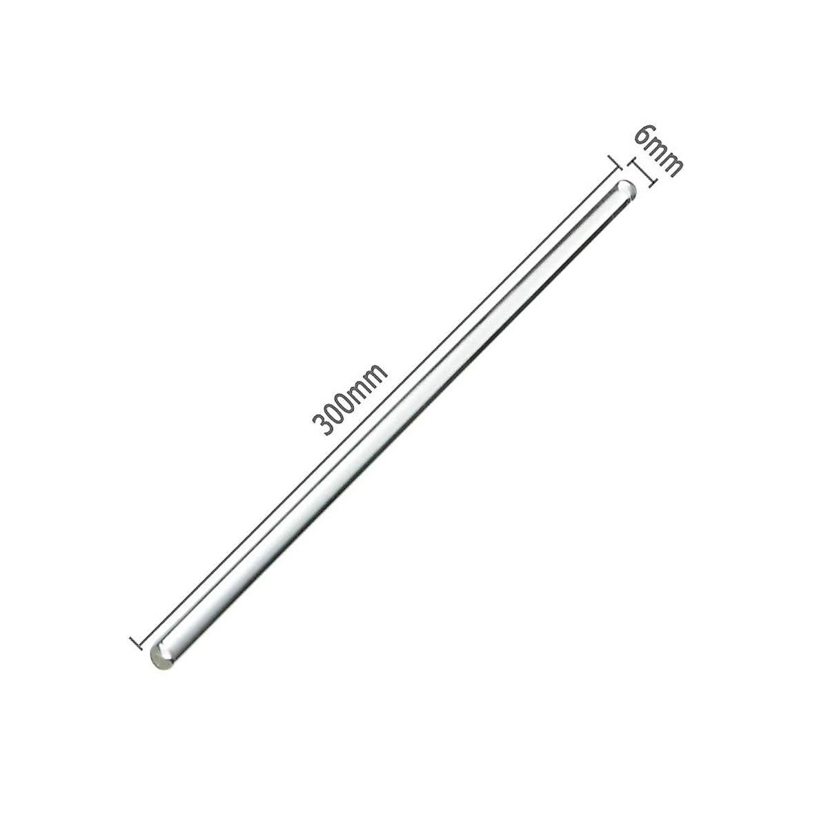 Burry Life Science Glass Stick 12" Length Stir Rod with Both Ends Round 8pcs/pk
