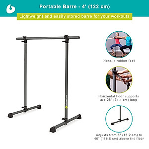 Balanced Body Barre® (Dark Gray, 4 feet (48 inches))