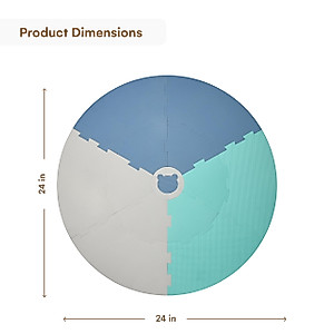 CHILDLIKE BEHAVIOR Premium Foam Play Mat - Baby Floor Mat, Playing Pen Foam Mats for Floor - Tummy Time Playmat Cushion Protection & Crawling Mat Tiles in Playroom - Soft Non-Toxic Play Mats