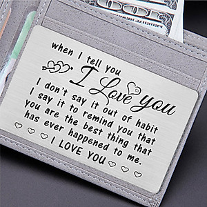 When I Tell You I Love You Gifts for Him Men, Mini Love Note Card, Happy Graduation Birthday Present, Long Distance Relationship