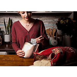 PackFreshUSA: Pint (6" x 7.5" x 3") AirTight Seal-Top Stand-Up Mylar Pouch Bags Long-Term Food Storage - Premium Century 7 Mil Thick (Per Side) - Resealable - Heat Sealable - Food Grade - Pack of 100