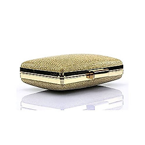 Evening Bag Fashion Evening Bag in Hand Party Bag in Hand Mini Dinner Bag in Hand Clutch Purses for Women (Color : Golden, Size : 19410cm)
