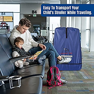 Extra Large- Super Duty Stroller Cover-Extends from 40-50” Tall With Oversized Catabiner-Created for EVENFLO WONDERFOLD, DOONA, JEEP, BOB, VEER, THULE, UPPABABY & more. Protects Wagons, Double, Single Joggers & Strollers for Airplane Travel.
