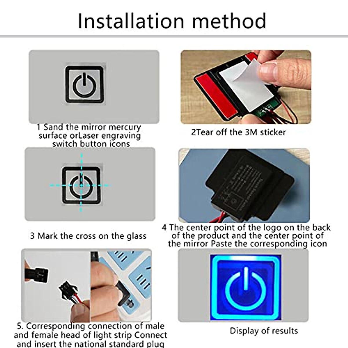 Bathroom Dimmable Swicth LED Dimmer 12-24V Touch Sensor Light Switch for Bathroom Mirror