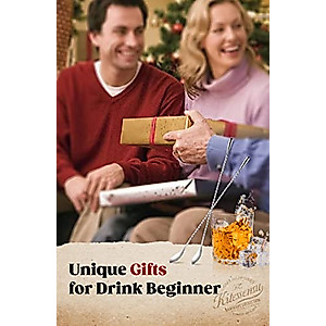 KITESSENSU Bar Spoon, 2 Pcs 12 Inches Stainless Steel Cocktail Mixing Spoons With Long Handle, Bartender Bar Stirring spoon for Layering, Stirring, Spiral Pattern