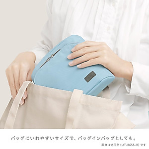 ソニック(Sonic) Sonic Utlim Sma-Sta Ash Wide Mobile Standing Case, Workspace Bag, Converts Into Stand for Smartphone, Stationery, Tech Accessories, Makeup Brush Holder, and More, UT-8655-B, Blue