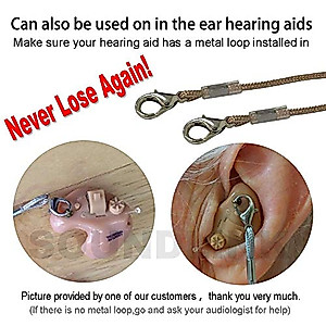 Hearing Aids Clip for Adults Seniors - Portable Hang Rope Anti-lost Rope Security Clip Fixation Cord Protection Rope for Hearing Amplifiers