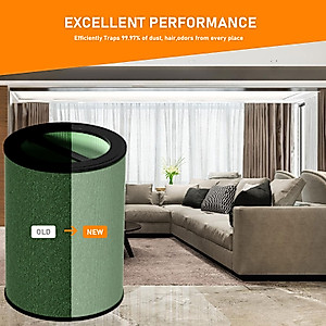 Skymechy Smart True HEPA Filter Replacement Compatible with WYZE Smart Air Cleaner Purifier 3-in-1 Pre-filter, True HEPA Filter, An Activated Carbon Filter (Smart True HEPA Filter)