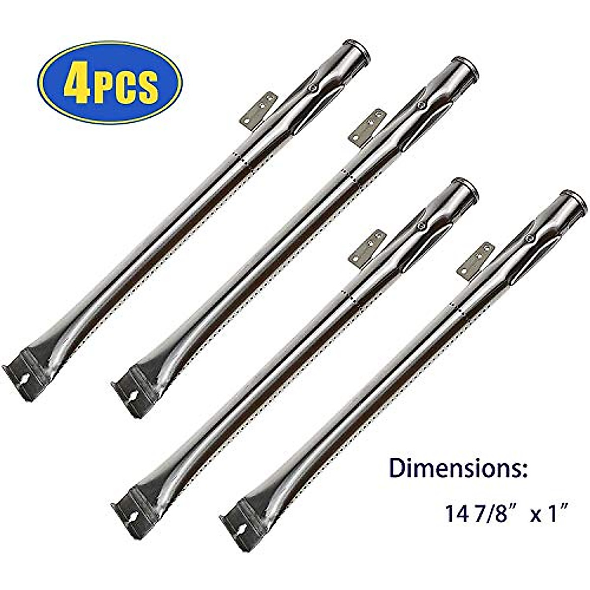 Grill Repair Kit for Nexgrill 720-0830H, 720-0783E, Kenmore 720-0830A, 122.33492410 Replacement Parts, Stainless Steel Burner Tubes, Heat Plates and Igniter Electrodes for BHG Grill 720-0783H, 4 Pack