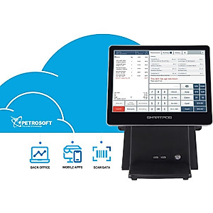 All-in-One SmartPOS-129 Professional Cash Register for Small Business, POS Bundle Includes: Cashier Touch Screen Monitor, Customer-Facing Display, Cash Drawer, Scanner, Printer