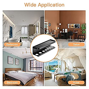 Yimerlen Airwrap Storage Holder Compatible with Dyson Airwrap Wall Mount Storage Rack Organizer for Bathroom Curling Iron Attachments and Complete Styler (Black, with Air Cushion Comb)