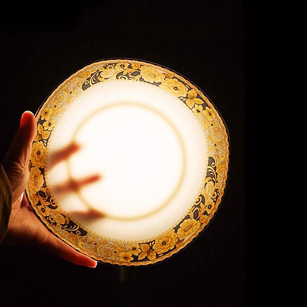 GagalU Dinnerware Set,46 Pieces Vintage Flower Pattern Plates Bowls Combination Ceramics Dinnerware Set Bone China Tableware Set