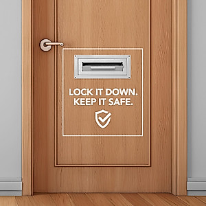 Durabox Through-The-Door Drop Box Deposit Safe 12 x 6 x 15 - Heavy Duty Steel Mailbox with Lock for Receiving Mail, Checks, Letters, Cash and More for Home, Office and Commercial Use (D500) (Gray)