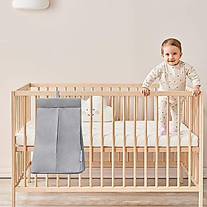 SPRINGSPIRIT Diaper Stacker Diaper Caddy Organizer Easy Access & Dustproof Diaper Bag Portable Hand Free Diaper Holder for Adults or Nursery, Light Grey Diaper Stacker