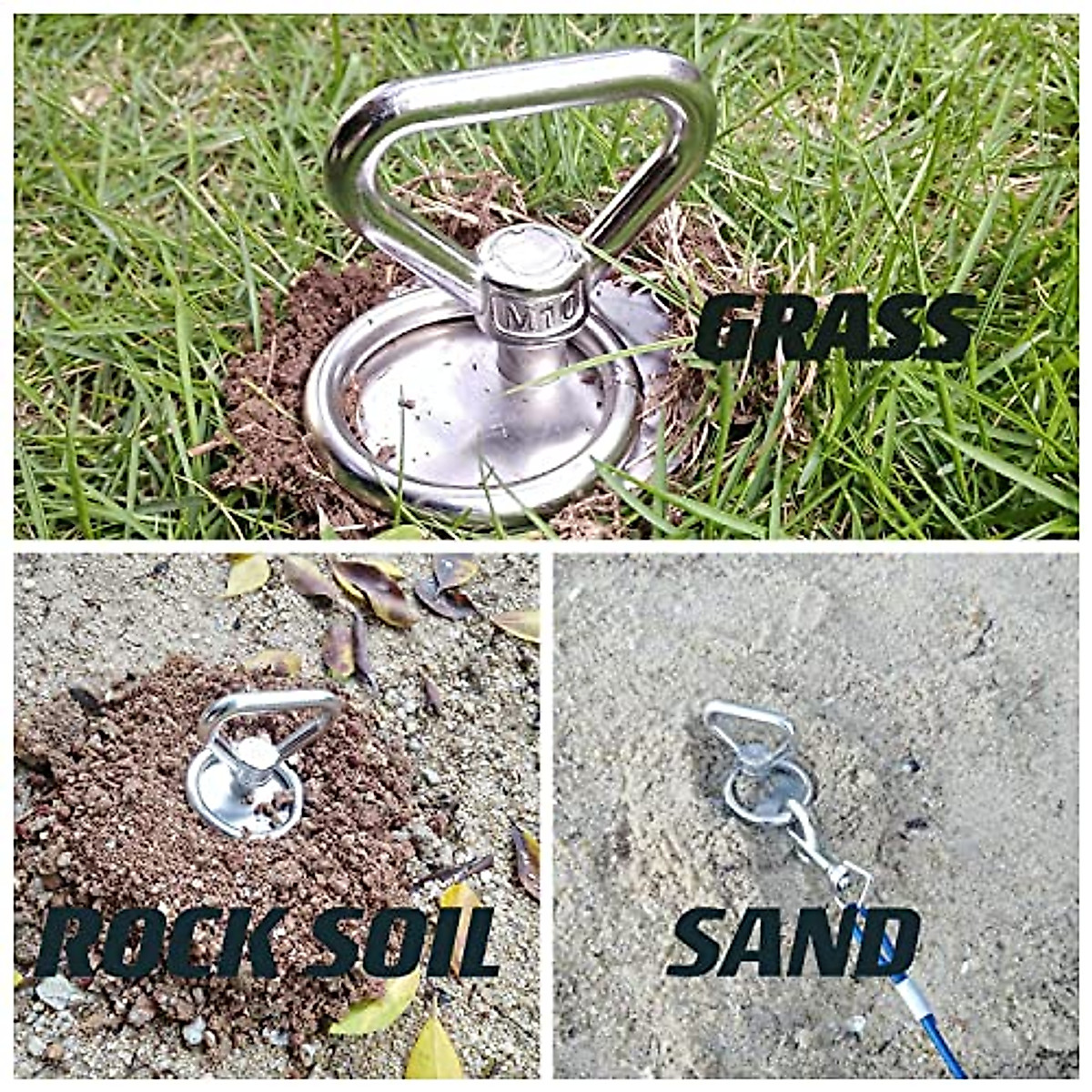 Dog Tie Out Stake-Heavy Duty Quality Dog Stake,Dog Stake Accommodates 2 Large Dogs,Dog Run Allows Dogs Up to 200lbs to Be Free and Safe On/Camping/Beach/Yard（with Brushe/Stainless Steel Carabiner）