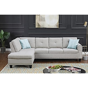 Devion Furniture Stellion Sofas, Light Gray