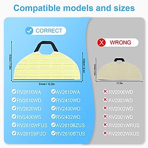 Fixbetter 6 Pcs Mop Pads for Shark RV2610WA AV2610WA RV2620WD RV2410WD AI Ultra 2- in-1 Robot Vacuum, Washable Reusable Mopping Pad Replacement Accessories