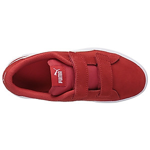 PUMA mens Smash V2 Velcro Sneaker, White, 2 Little Kid US