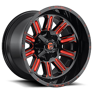 FUEL Hardline NLQ-Gloss MIL RED Wheel with Painted (18 x 12. inches /6 x 135 mm, -12 mm Offset)