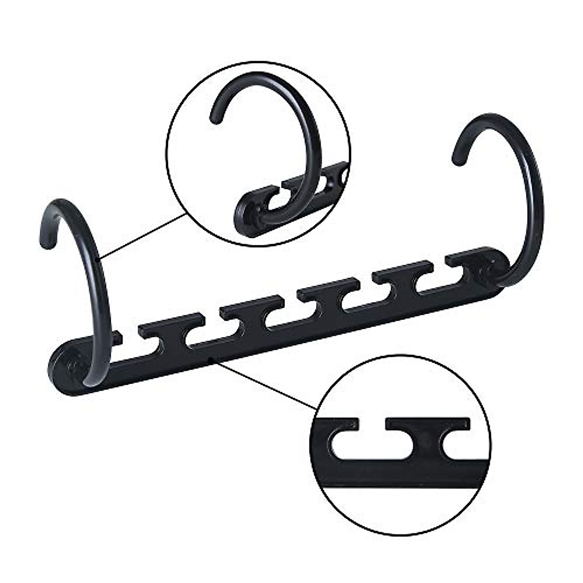 Multifunctional Magic Plastic Hanger Non-Slip Drying Rack to Save Space Household Wardrobe Storage Artifact Hanger Pack of 6