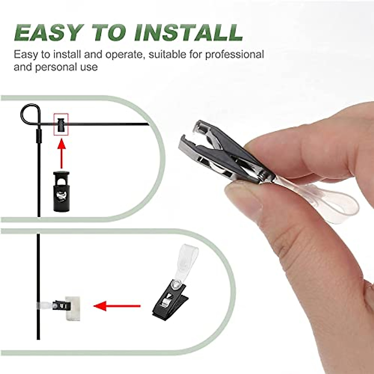 SHARE&CARE Garden Flag Stand Clip and Stopper Decorative of different holidays for Garden and Home Decoration (Clip and Stopper)