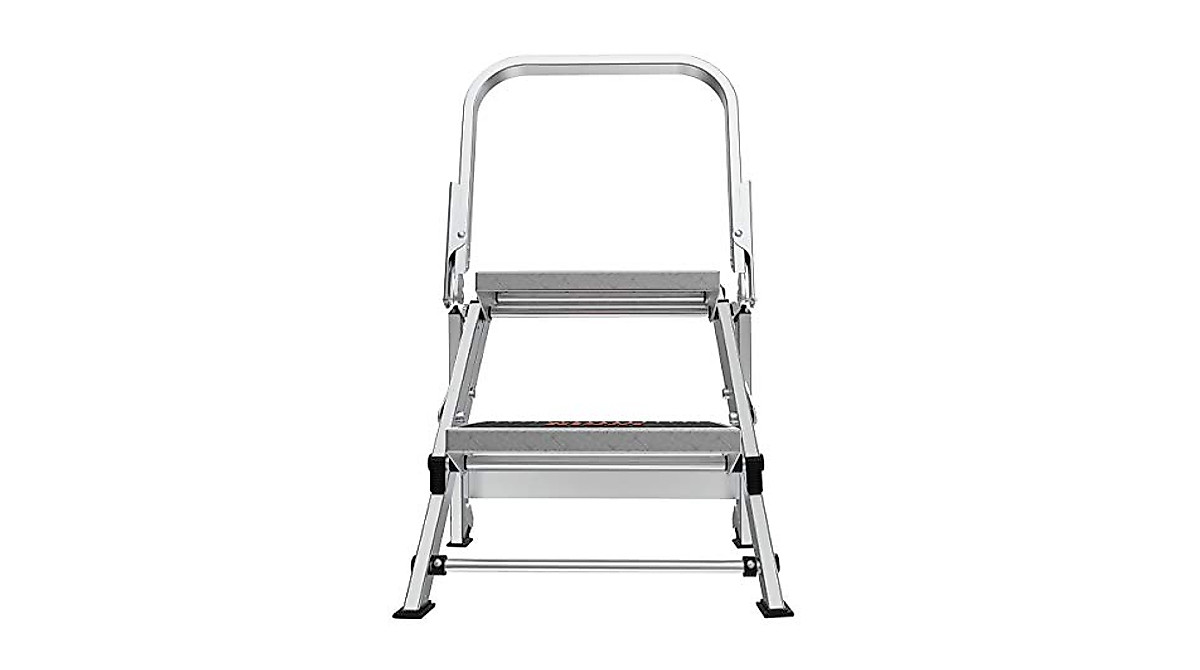 Little Giant Ladders, Safety Step, 2-Step, 2 foot, Step Stool, Aluminum ...