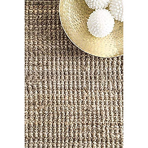 Royal Sapphire Natural Fiber Hand Woven Natural Jute Rectangle Area Rug Basketweave Natural Seagrass Rug for Home Decor (2 * 3 feet)