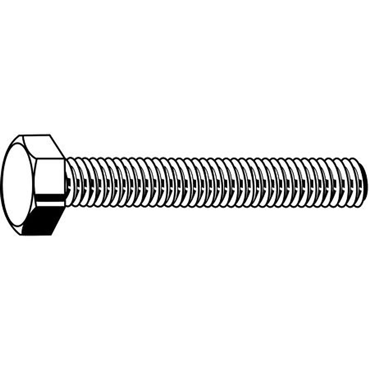 M10-1.50 x 20 mm. SS Grade A4 Coarse Hex Head Cap Screws, 50 pk.