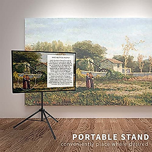 VIVO Tripod 32 to 55 inch LCD LED Flat Screen TV Display Floor Stand, Portable Height Adjustable Mount, Black, STAND-TV55T