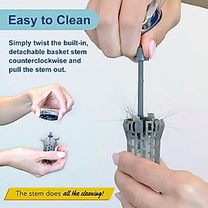 Drain Buddy Ultra Flo - 6 Pack 2 in 1 Bathroom Sink Replacement Basket Drain Hair Catcher with Stopper Strainer & - No Installation Clog Prevention, Fits 1.25” Wide Sink Drains - As Seen On Shark Tank